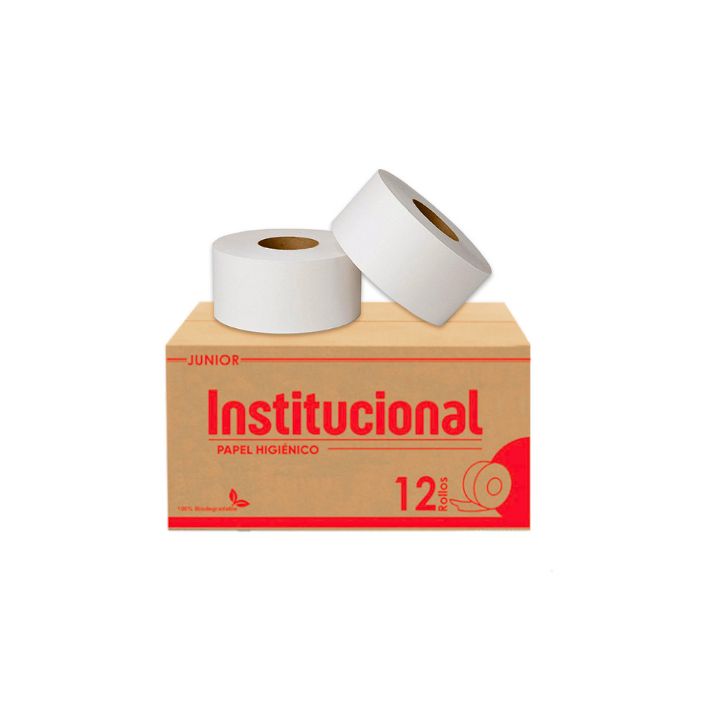 CAJA DE 12 PAPEL HIGIÉNICO JUNIOR COMFORT HOJA SENCILLA 550m ...